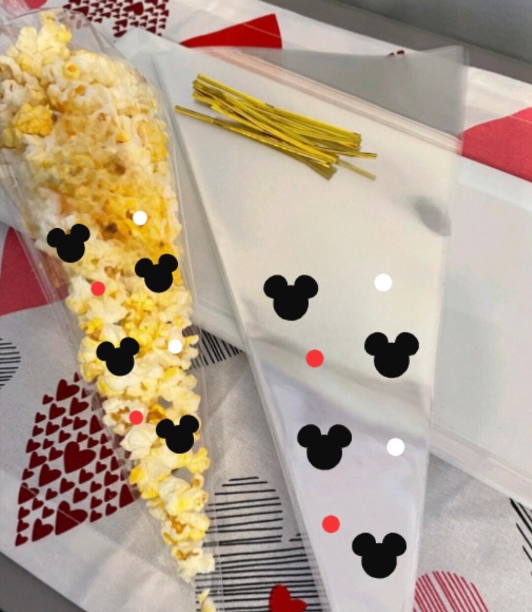 Mickey Minnie PARTY BAGS Empty Cone Shaped Favor Bag Birthday Candy ...