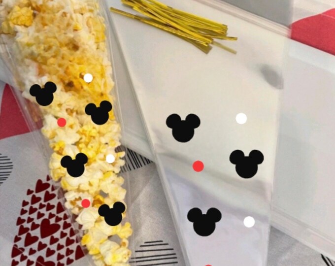 Mickey Minnie PARTY BAGS Empty Cone Shaped Favor Bag Birthday Candy ...