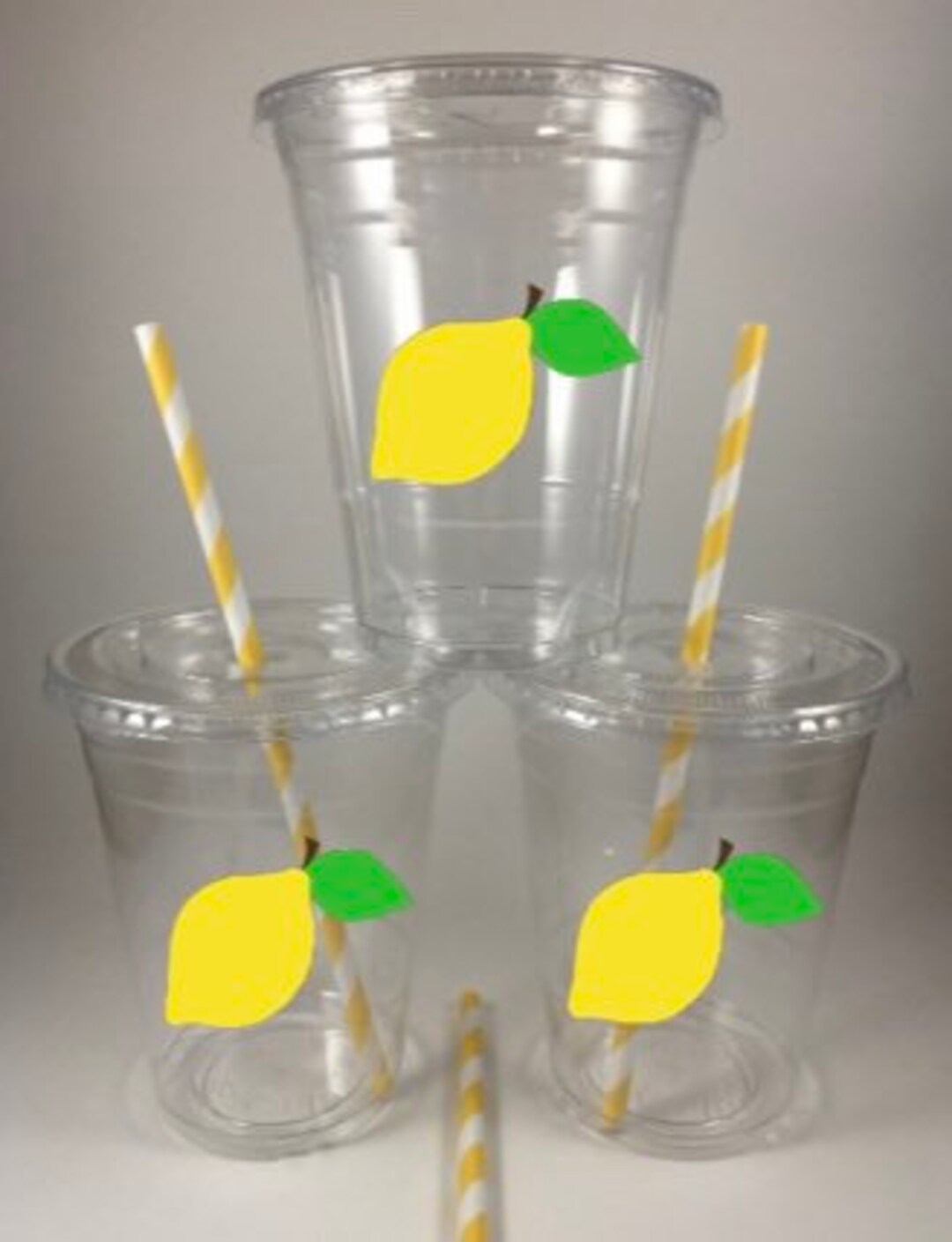 Lemon PARTY CUPS Disposable Cup Set Lemonade Personalized - Etsy