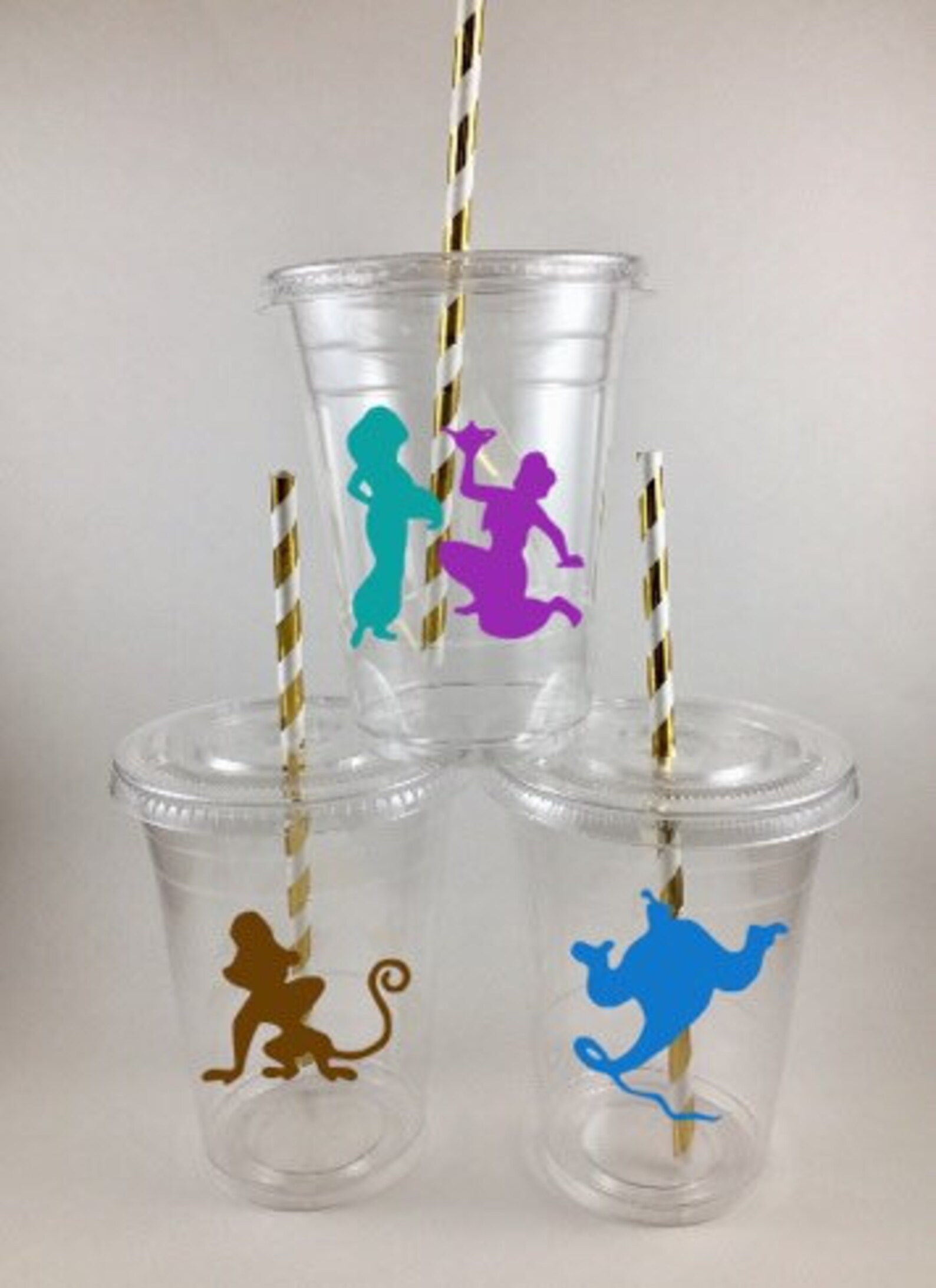 Aladdin Party Cups Birthday Cup Set Jasmine Available Personalized ...