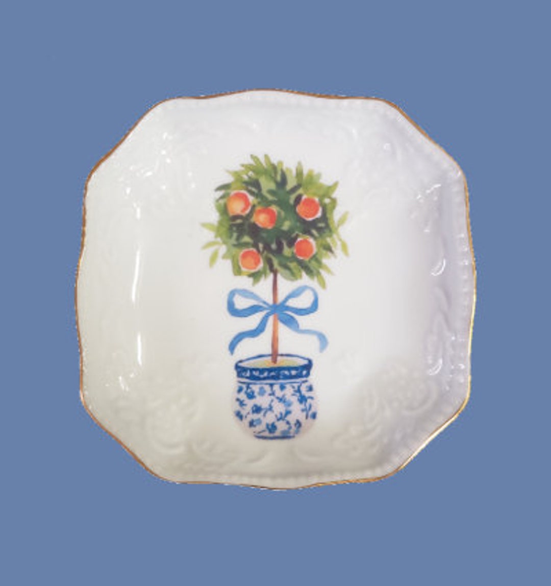Chinoiserie Orange Tree Bon Bon Plate - Etsy