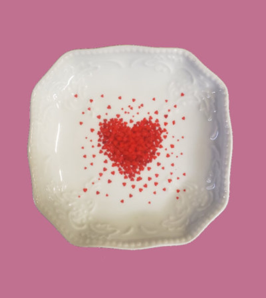 Chinoiserie Heart Confetti Bon Bon Plate - Etsy