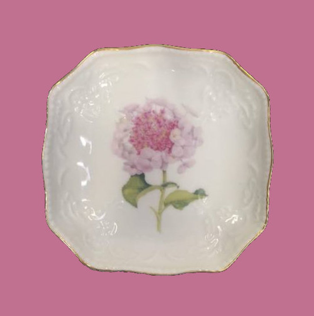 Chinoiserie Pink Flower Bon Bon Plate - Etsy