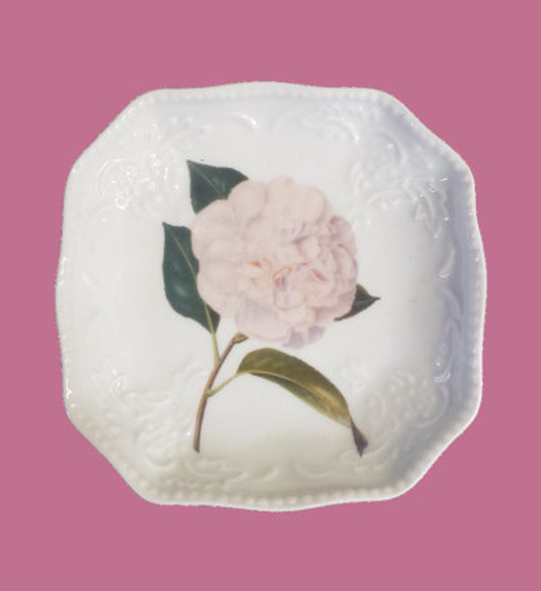 Chinoiserie White Peony Bon Bon Plate - Etsy
