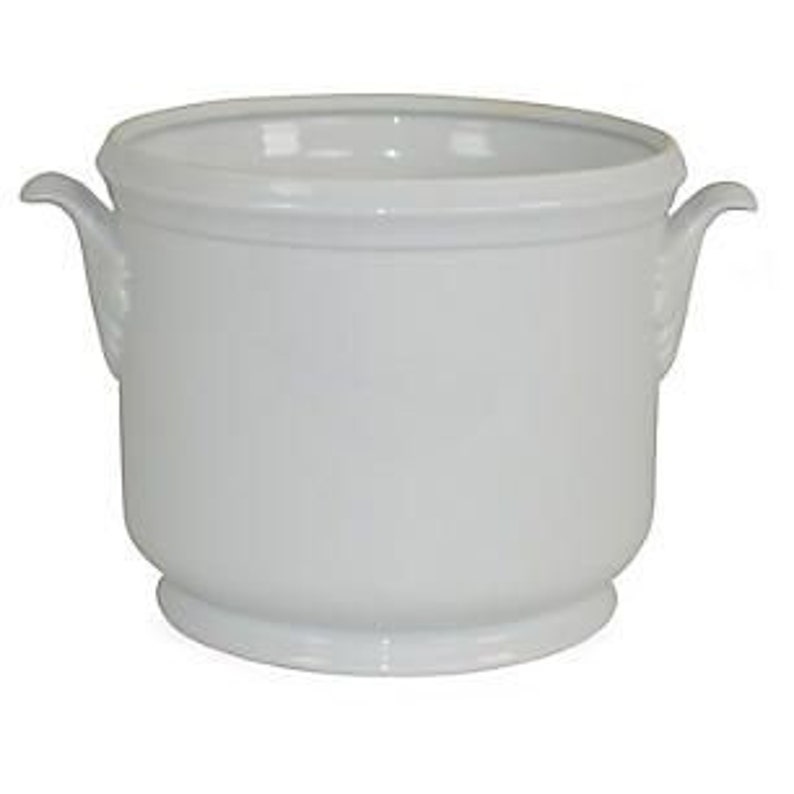 9 Solid Large Cachepot, White the French Bee, Classic White Porcelain ...