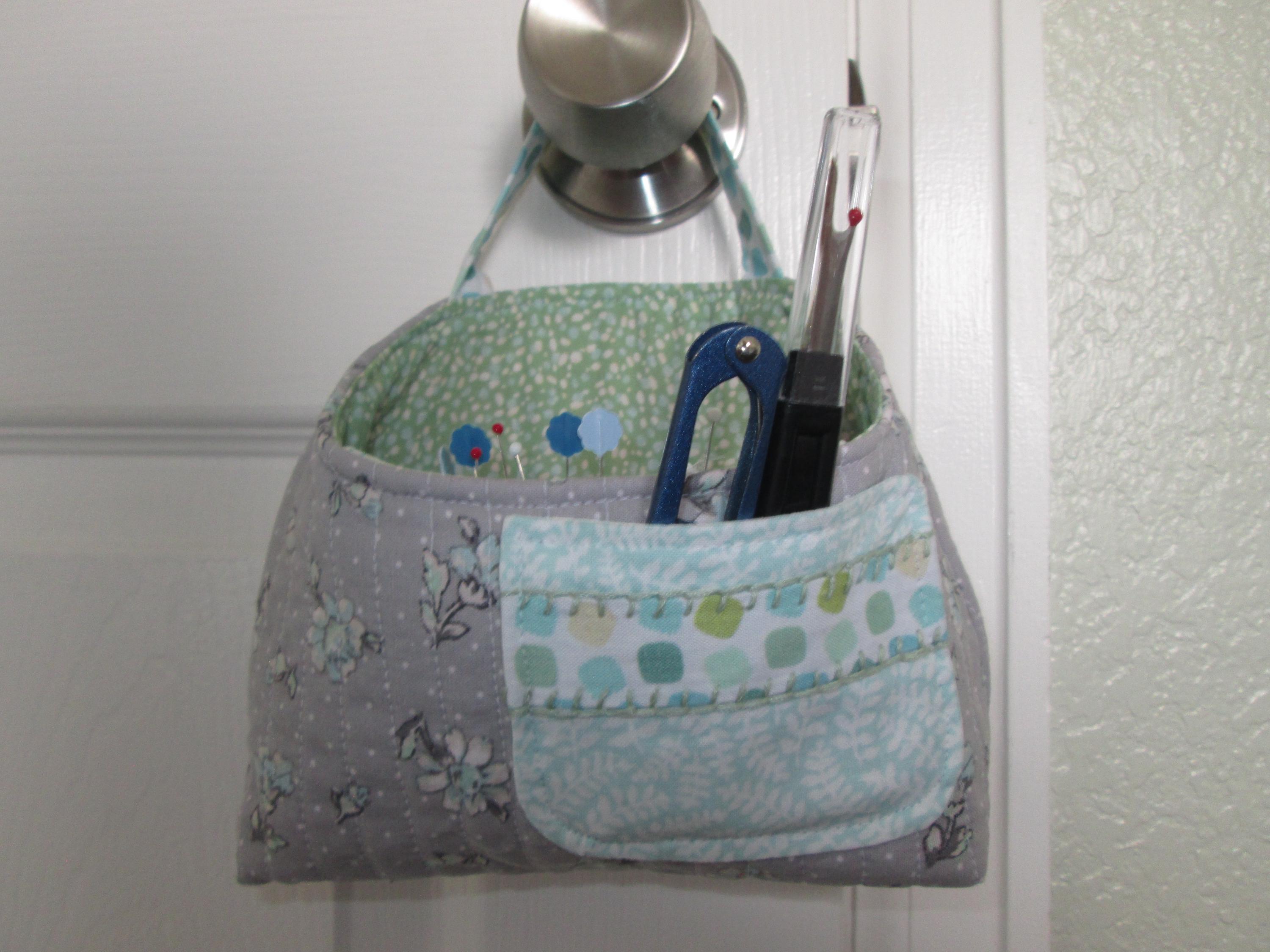 Fabric Container Sewing Pattern With Attached Pin Cushion and Pocket ...
