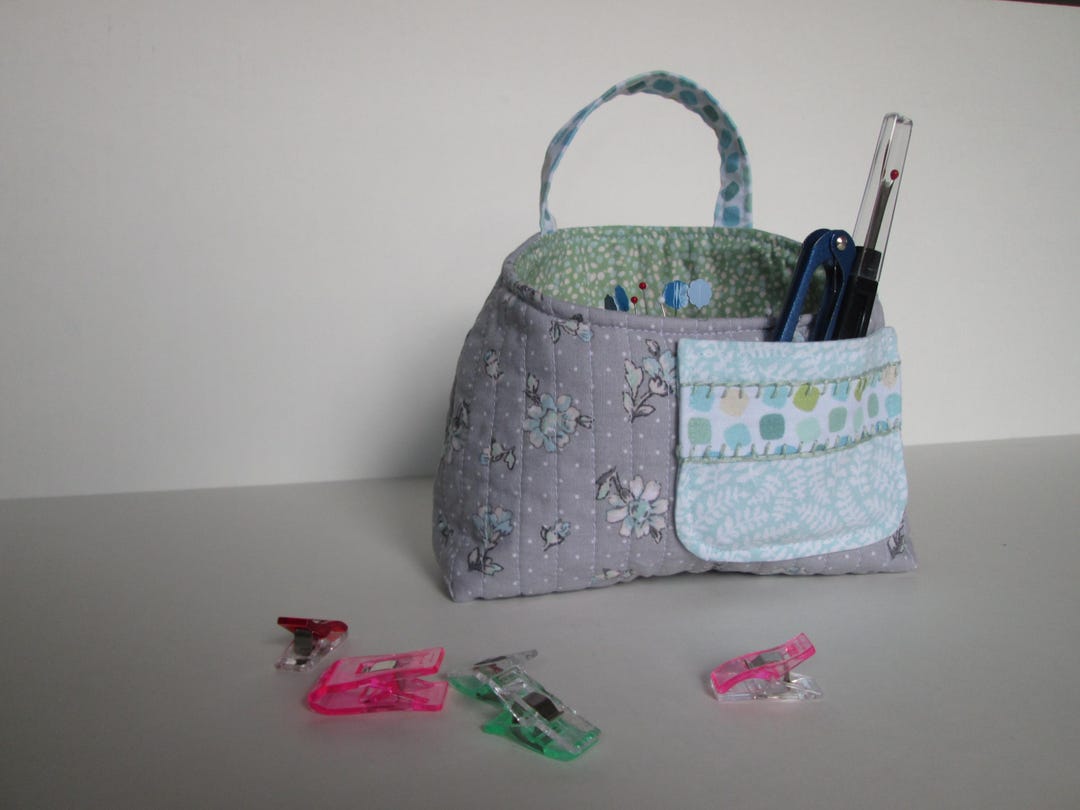 Fabric Container Sewing Pattern With Attached Pin Cushion and Pocket ...