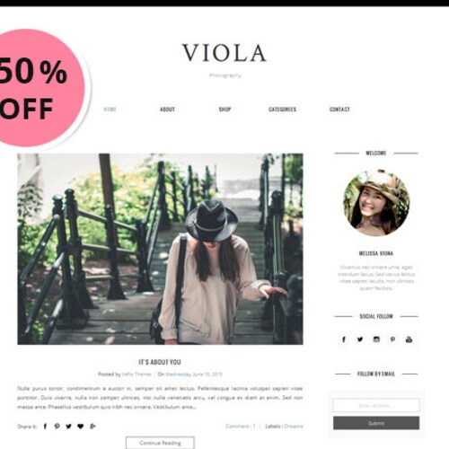Responsive Premade Blogger Template Minimalist Design - Etsy
