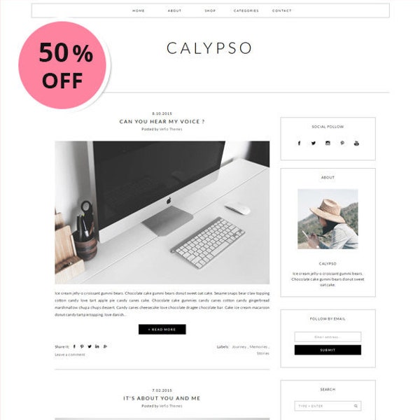 Blogger Template - Etsy