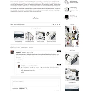 Premade Blogger Template Responsive Premade Template Clean Minimalist ...