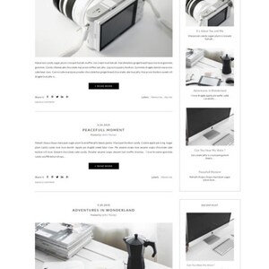 Responsive Premade Blogger Template Minimalist Design Simple White Blog ...