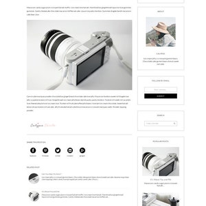 Responsive Premade Blogger Template Minimalist Design Simple White Blog ...
