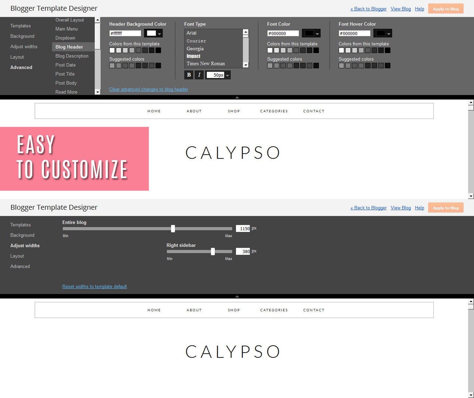 Responsive Premade Blogger Template Minimalist Design Simple White Blog ...