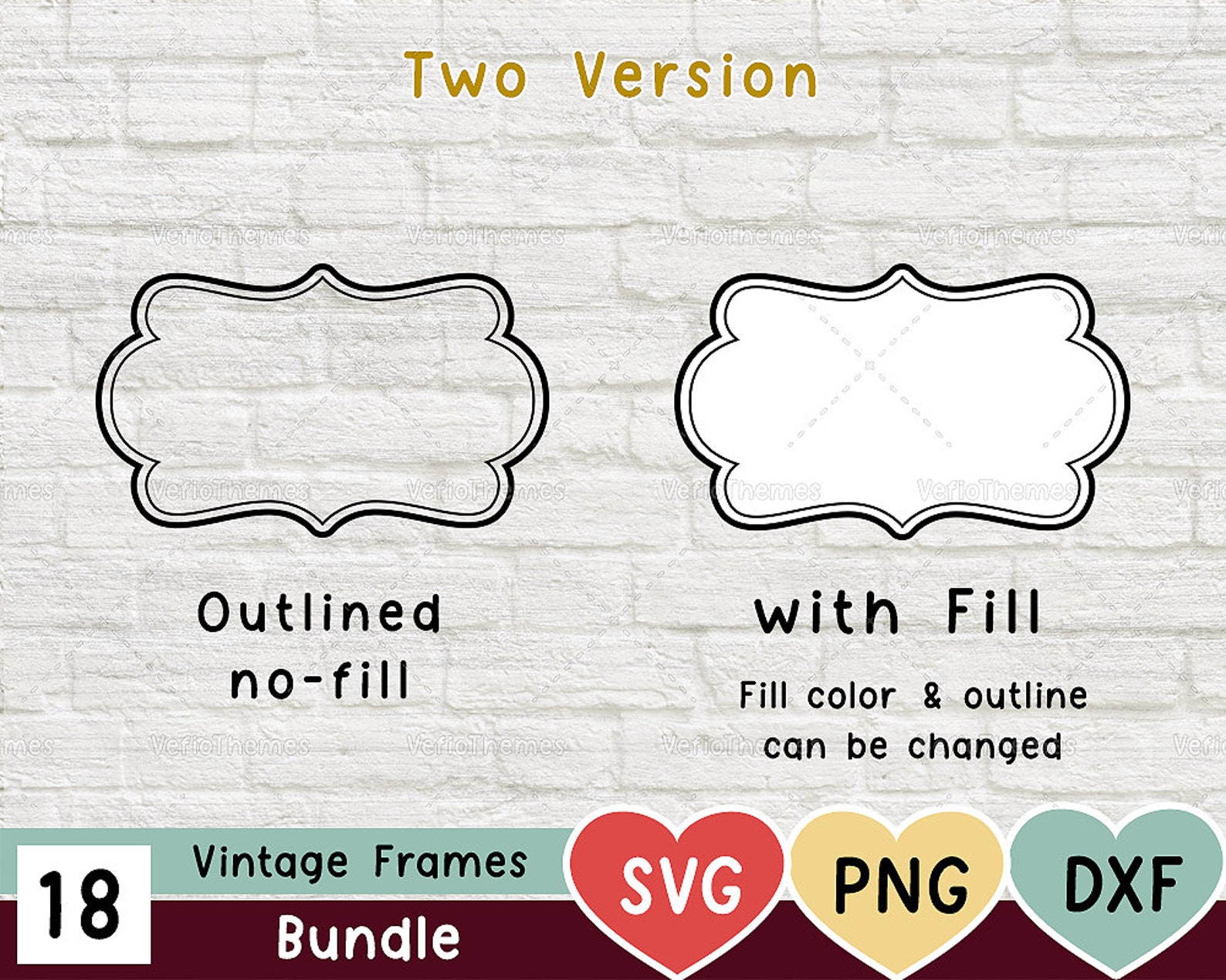 Vintage Frame Badge SVG Bundle, Classic Decorative Border, Retro Label ...