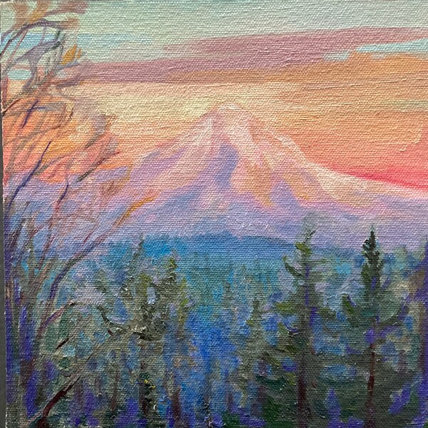 Alpenglow Painting - Etsy