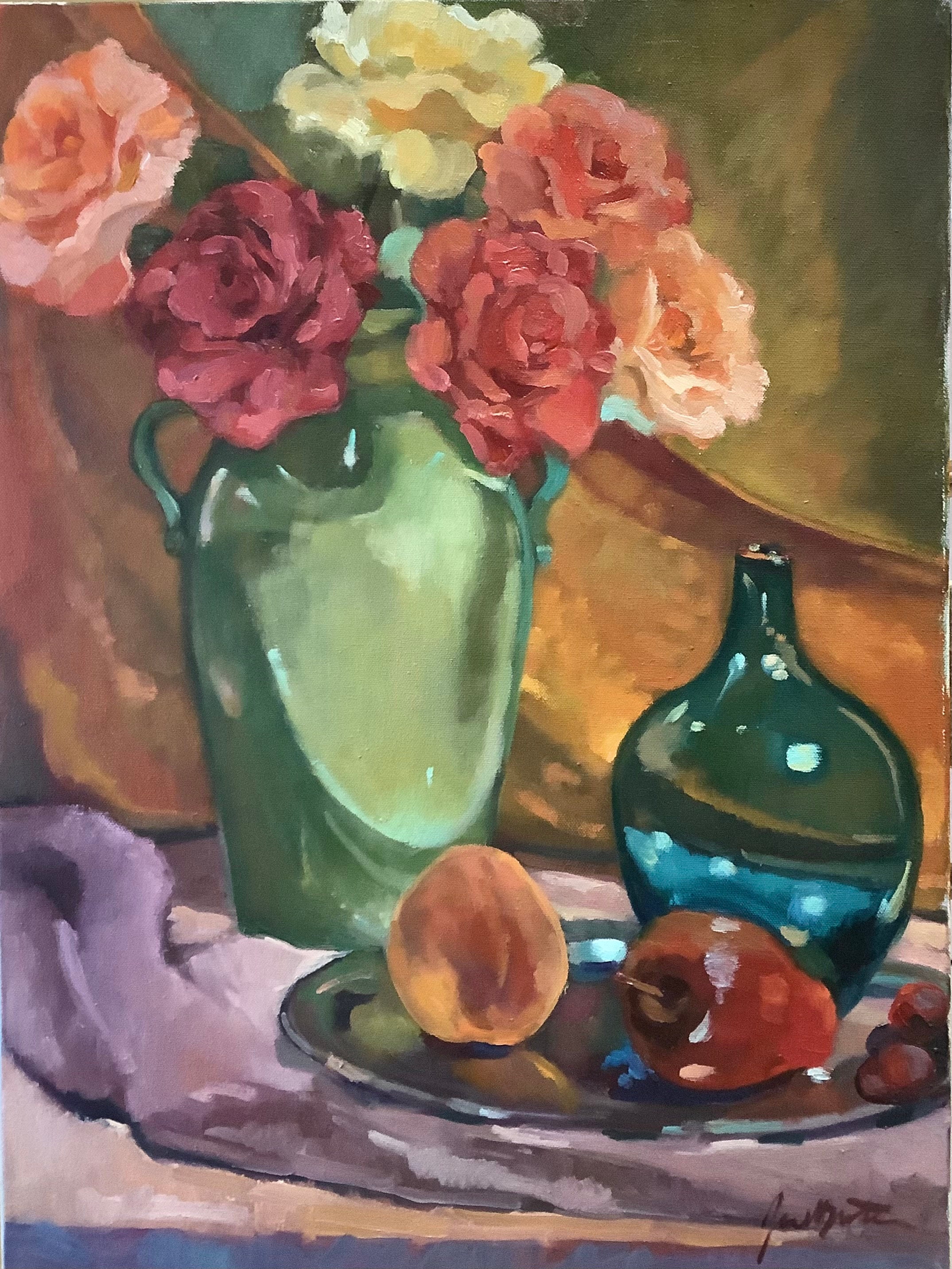 Still Life With Red and Pink Roses - Etsy