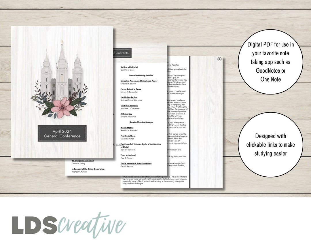 LDS General Conference Addresses April 2024 | Digital Journal (PDF) - Etsy