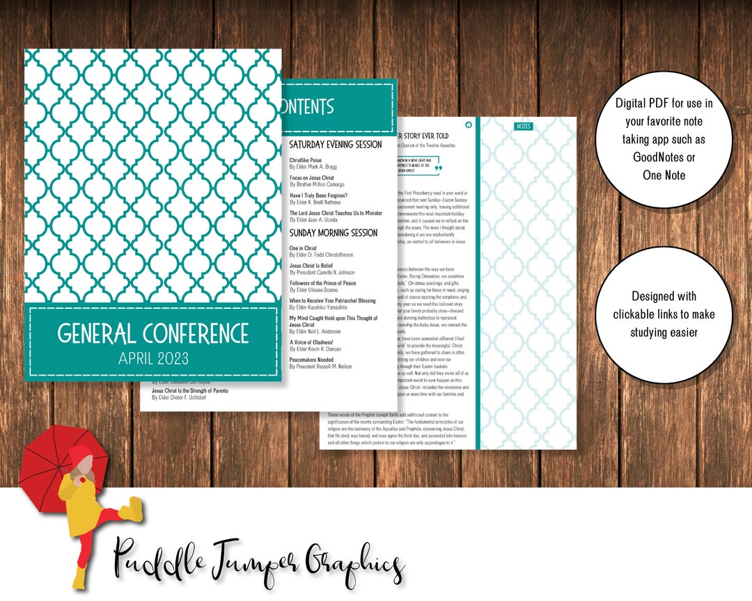 LDS General Conference April 2023 | Journal Edition (digital PDF) - Etsy