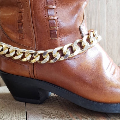 Gold Chunky Chain Boot Jewelry Bold Gold Chain Boot Bracelet - Etsy