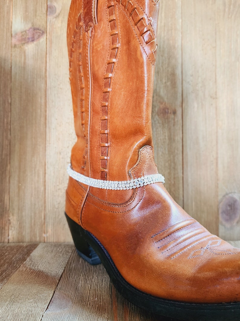 Gold or Silver Bridal Sparkly Rhinestone Boot Strap, Wedding Boot ...