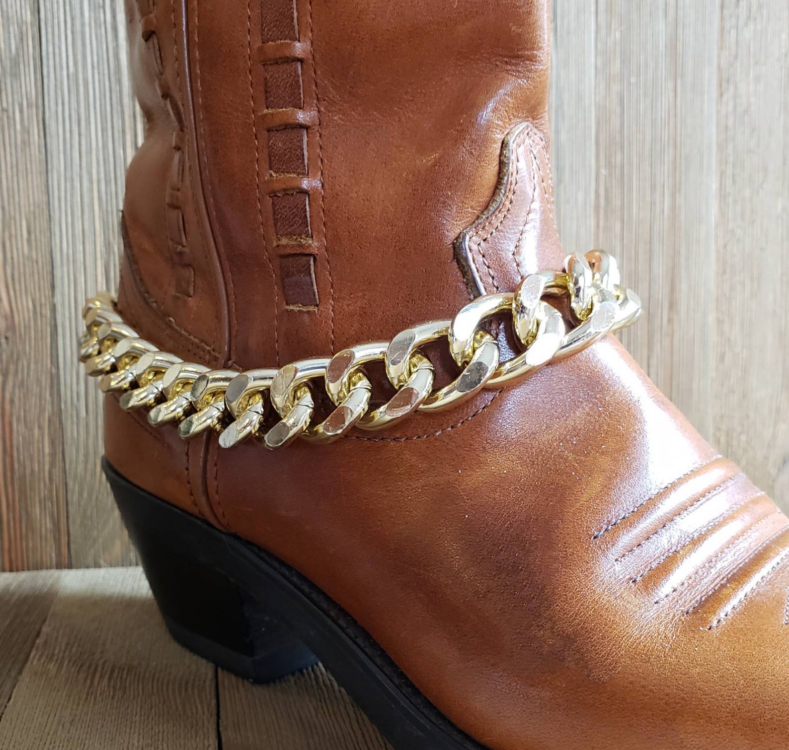 Gold Chunky Chain Boot Jewelry Bold Gold Chain Boot Bracelet - Etsy