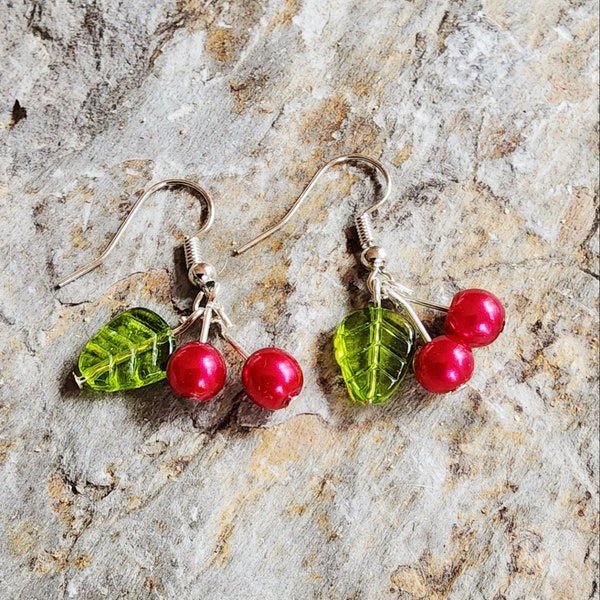 Cherry Earrings - Etsy