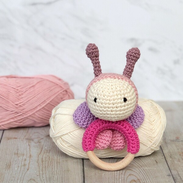 Pink Baby Rattle - Etsy