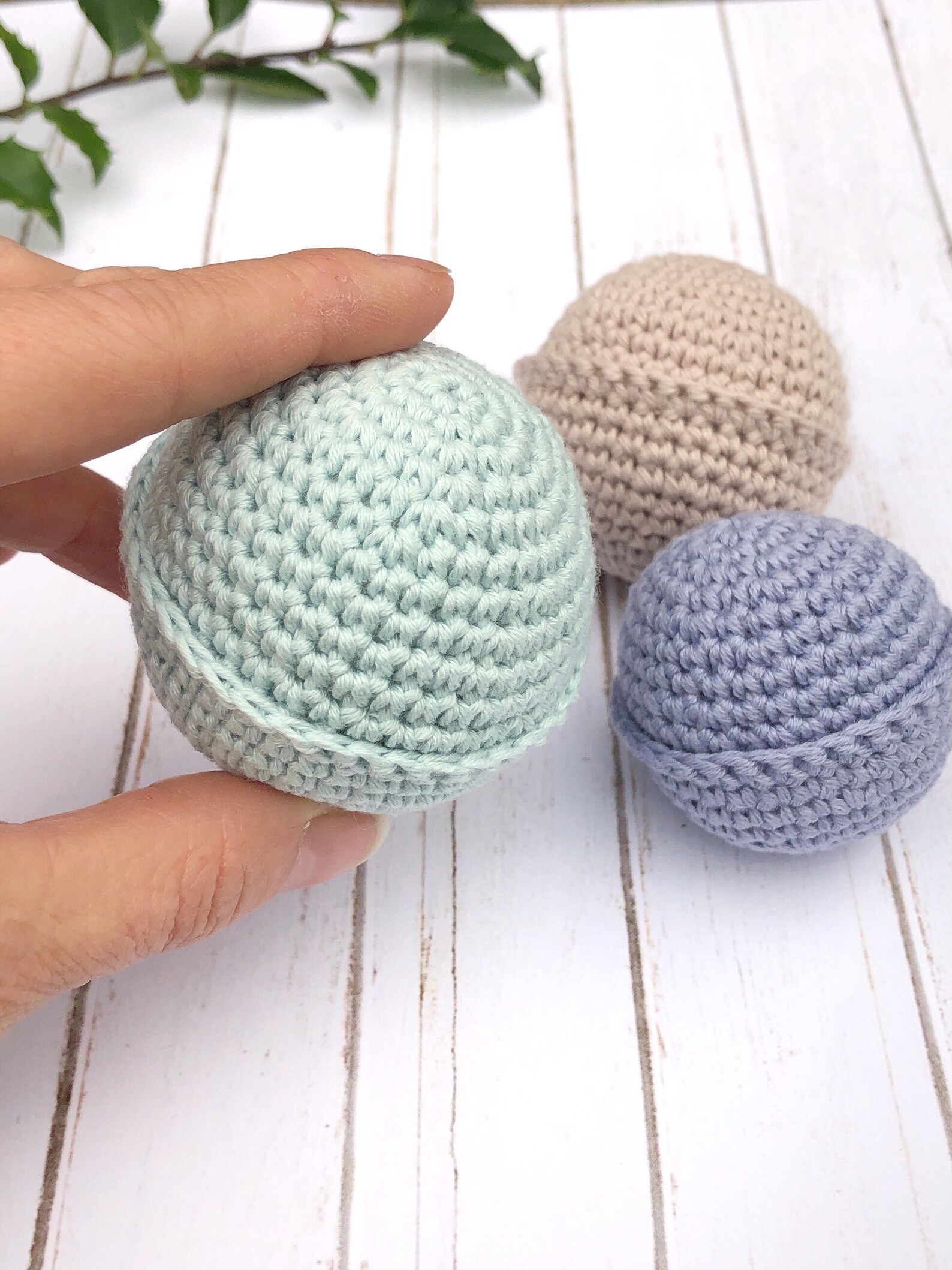 Crochet Ball Montessori Toy Set of 3 Crochet Balls Baby | Etsy