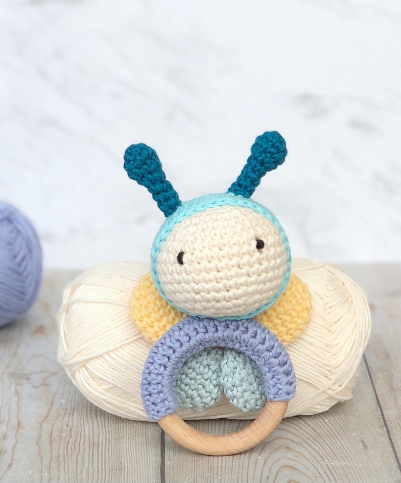 Butterfly Rattle Crochet Rattle Eco-friendly Toy - Etsy