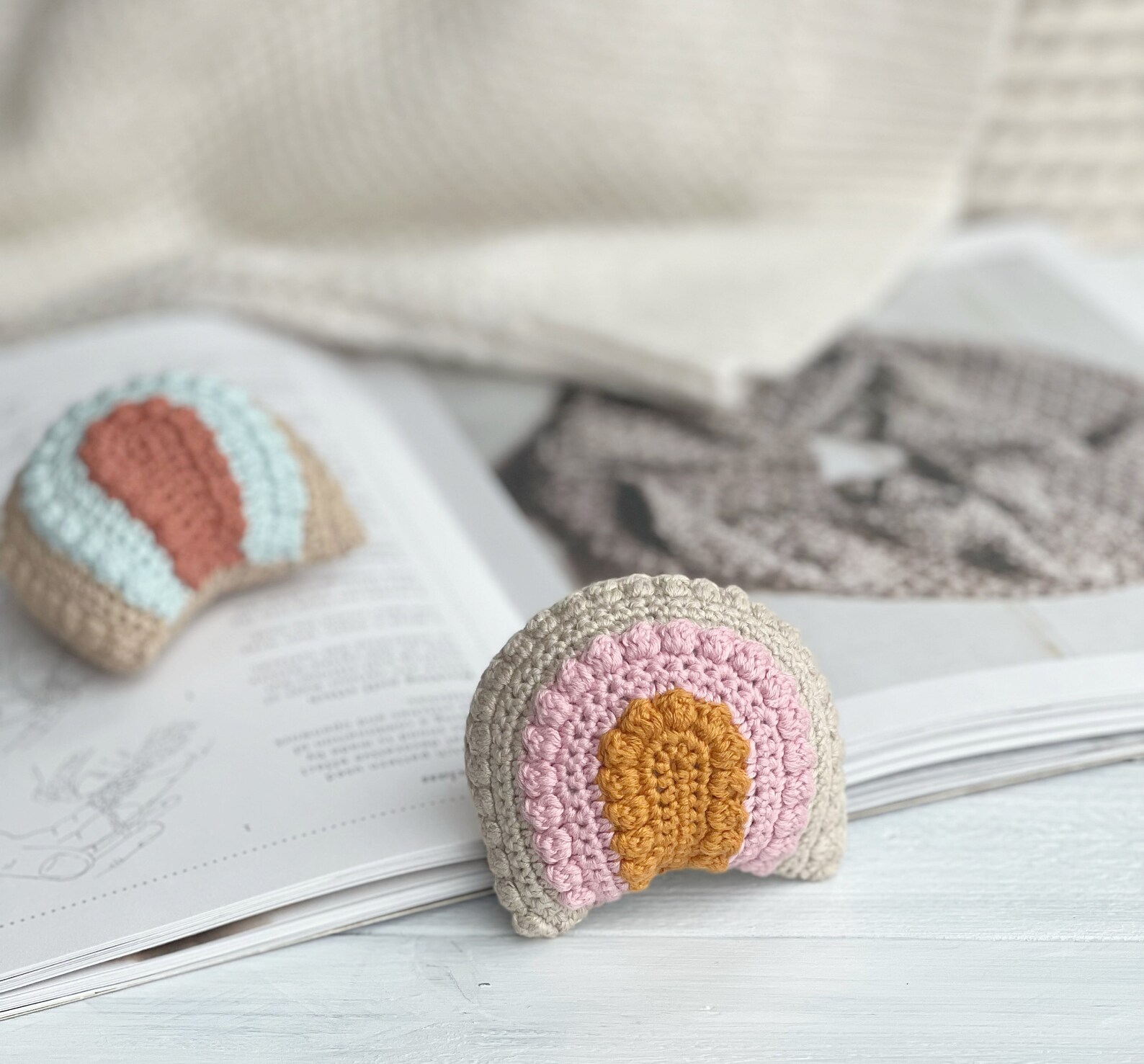 Crochet Rainbow Montessori Toy Boho Rattle Baby Toy Baby - Etsy