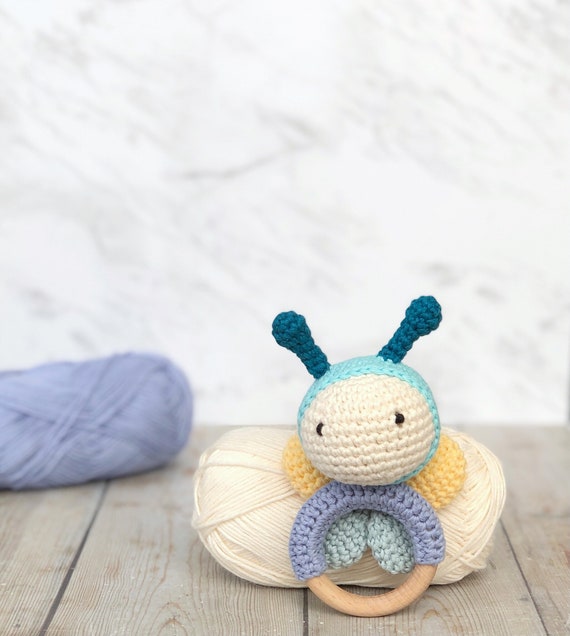 Butterfly Rattle Crochet Rattle Eco-friendly Toy | Etsy