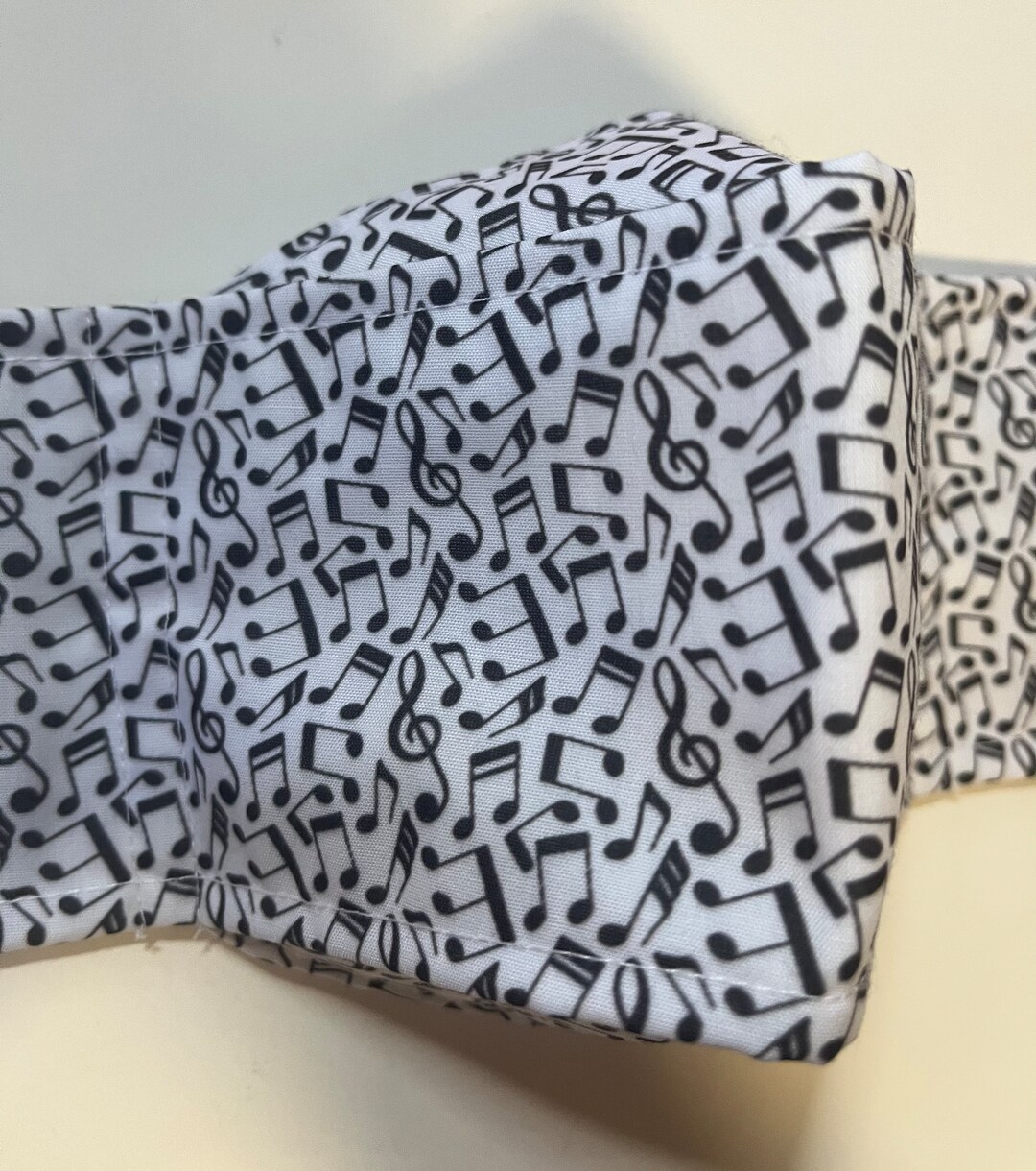 Music Notes Face Mask - Etsy