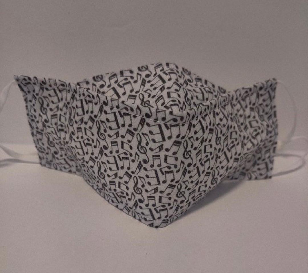 Music Notes Face Mask - Etsy