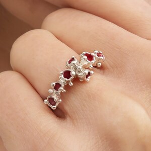 Red Coral Ring, Sterling Silver Red Ring - Etsy