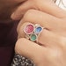 Silver Circles Ring Modern Colorful Ring, Geometric Ring Inspired by ...