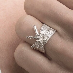 Organic Silver Ring With Granulation , Nature Jewelry for Her, Organic ...