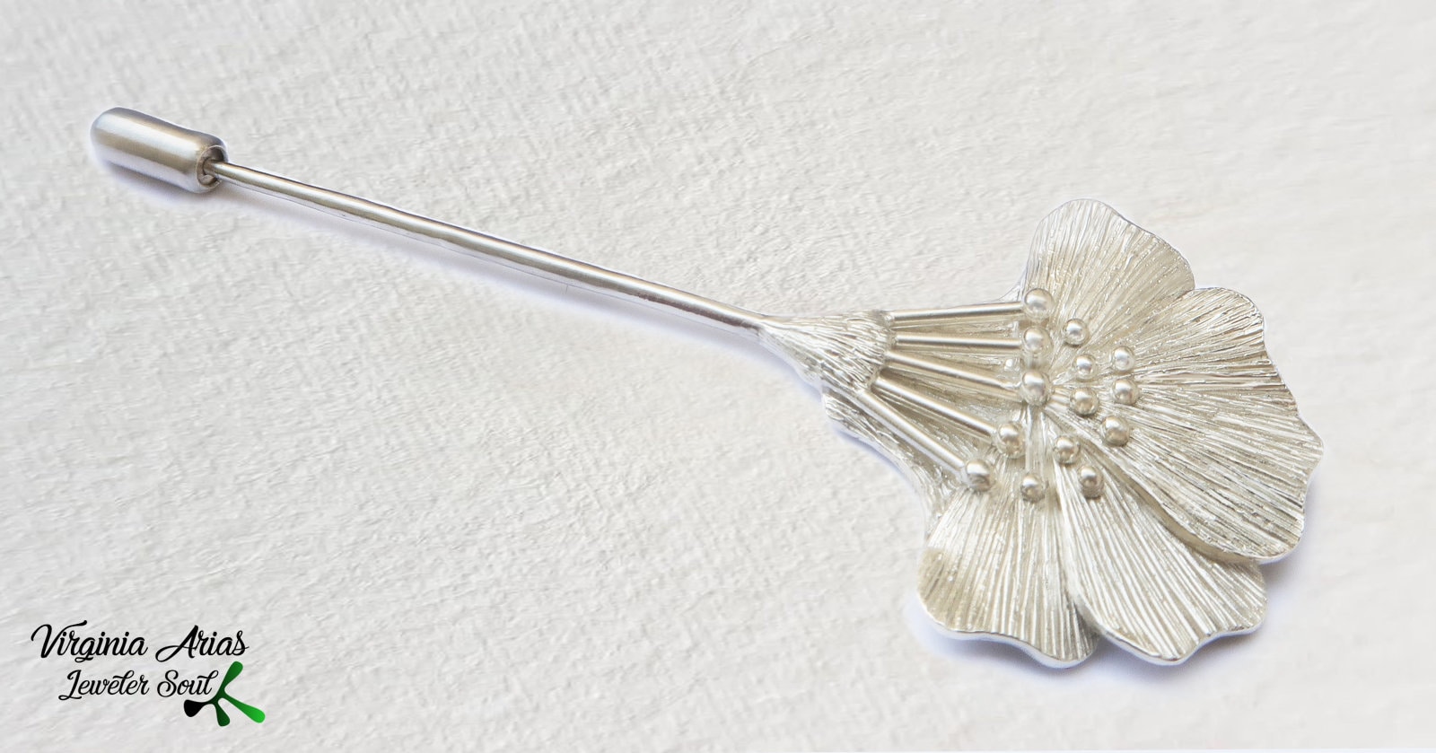Silver Flower Brooch, Flower Pin on Silver Gift for Women - Etsy Canada