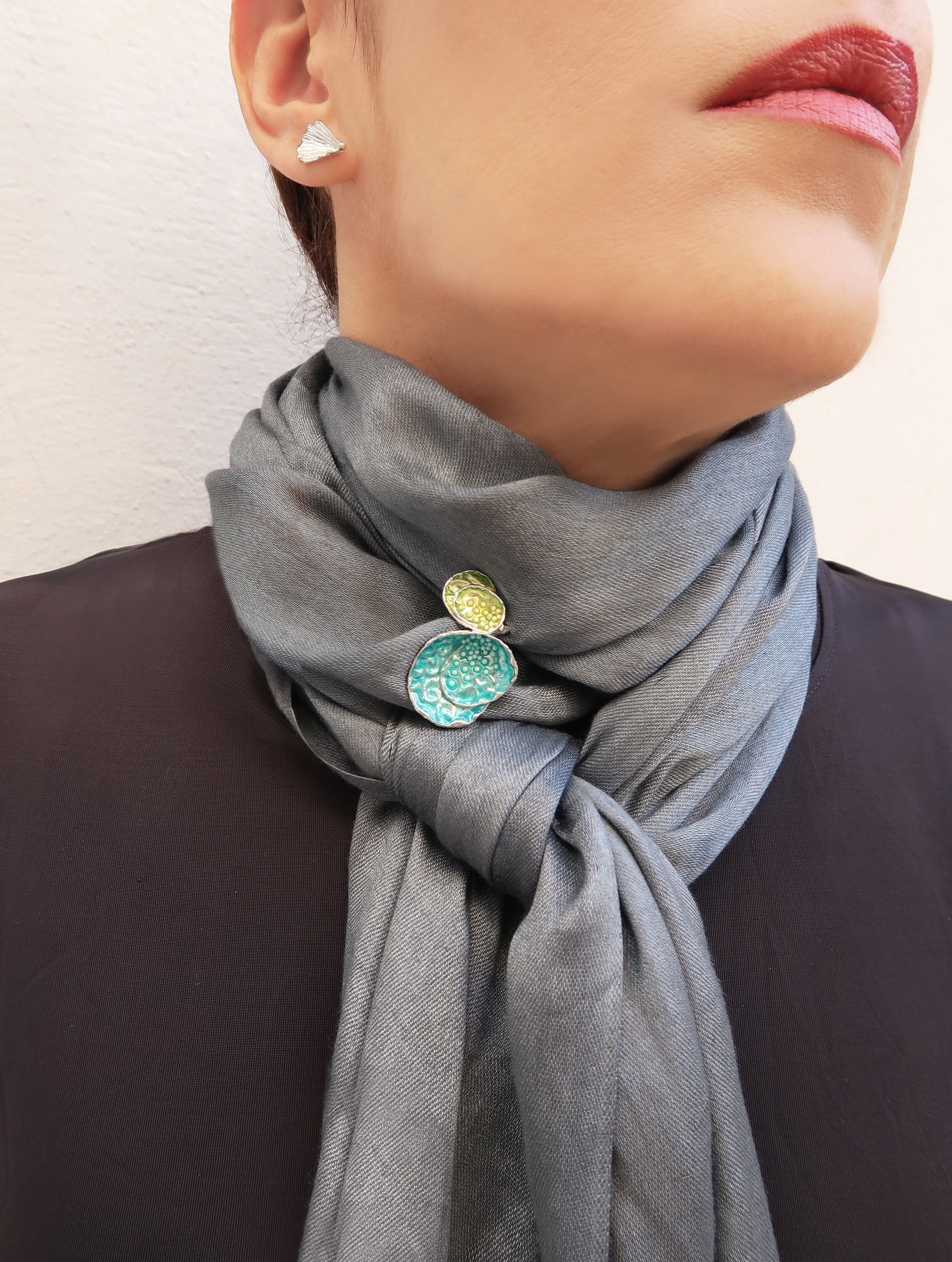 Med Oysters Brooch Sterling Silver Brooch, Modern Contemporary Jewelry ...