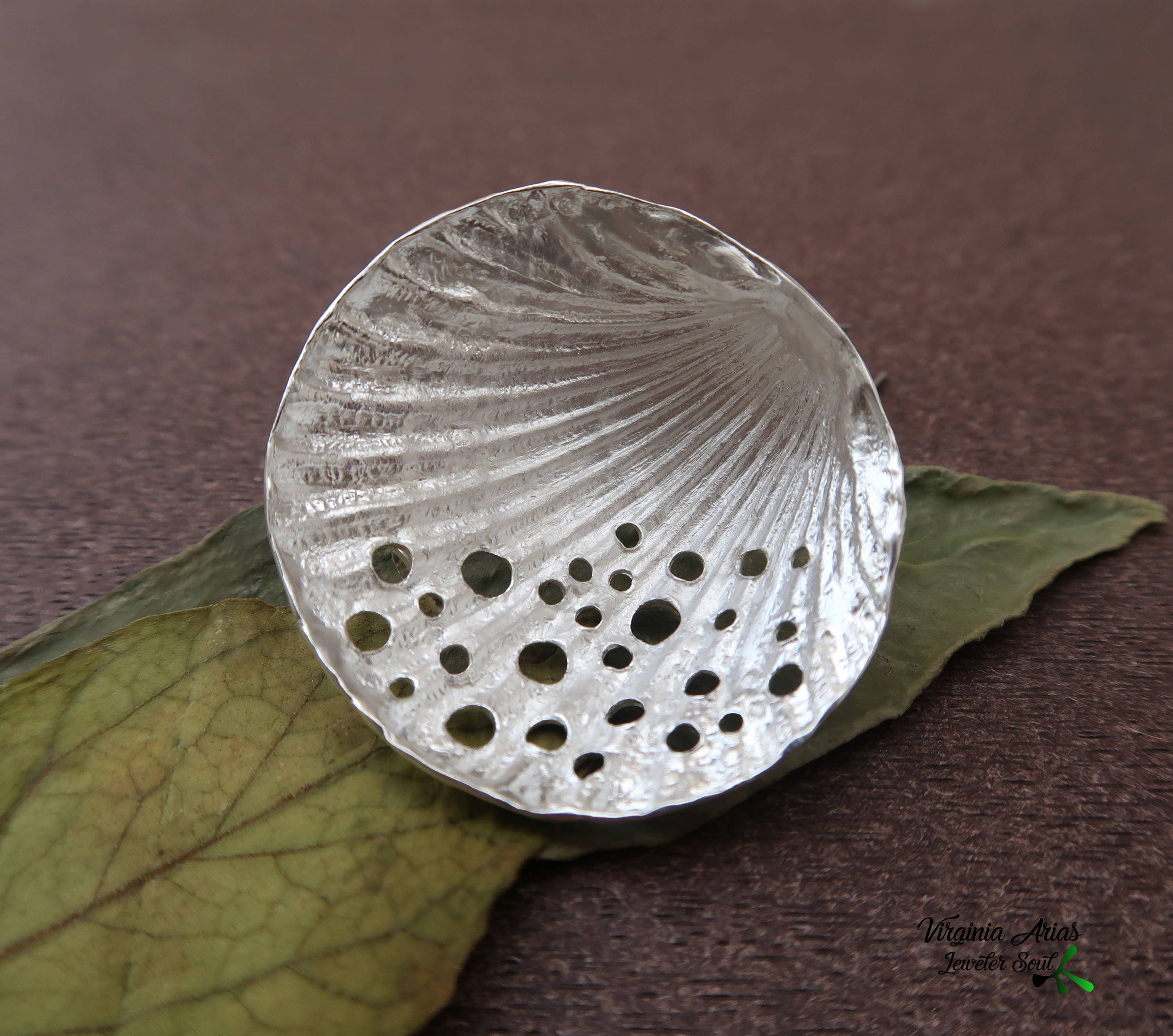 Shell Brooch Contemporary Silver Brooch - Etsy