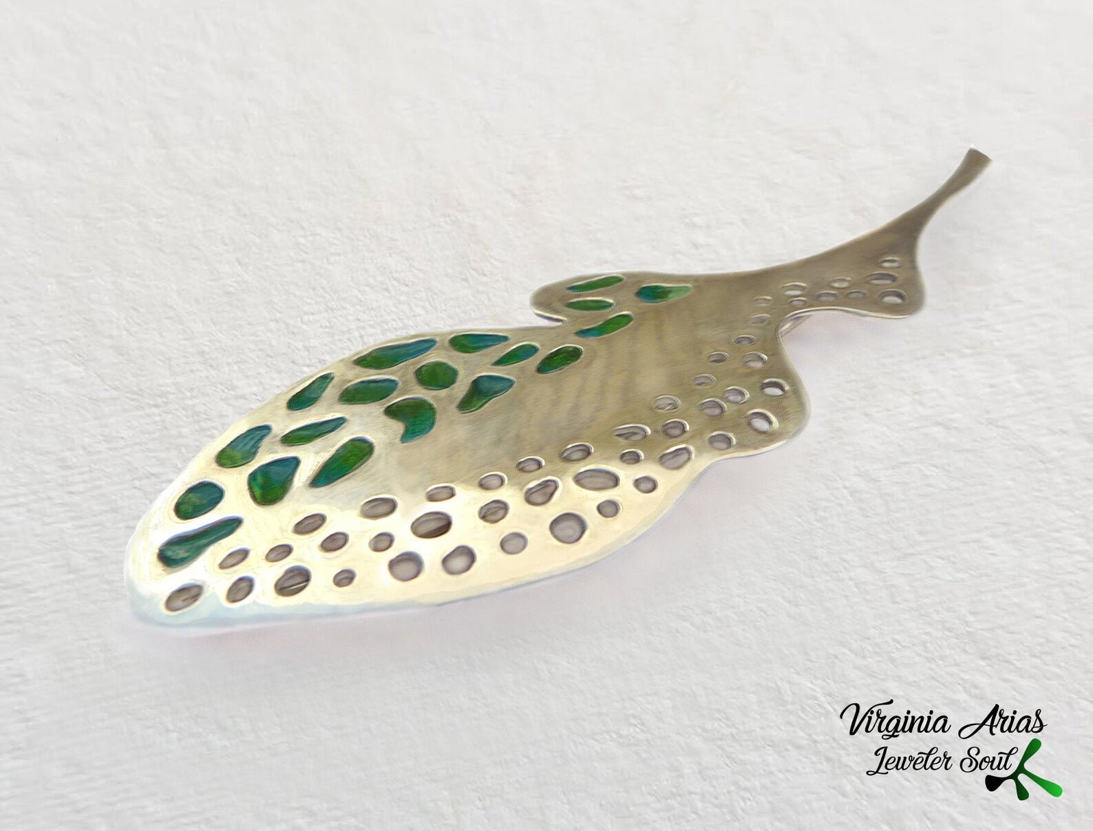 Leaf Brooch Sterling Silver Organic Brooch Contemporary - Etsy