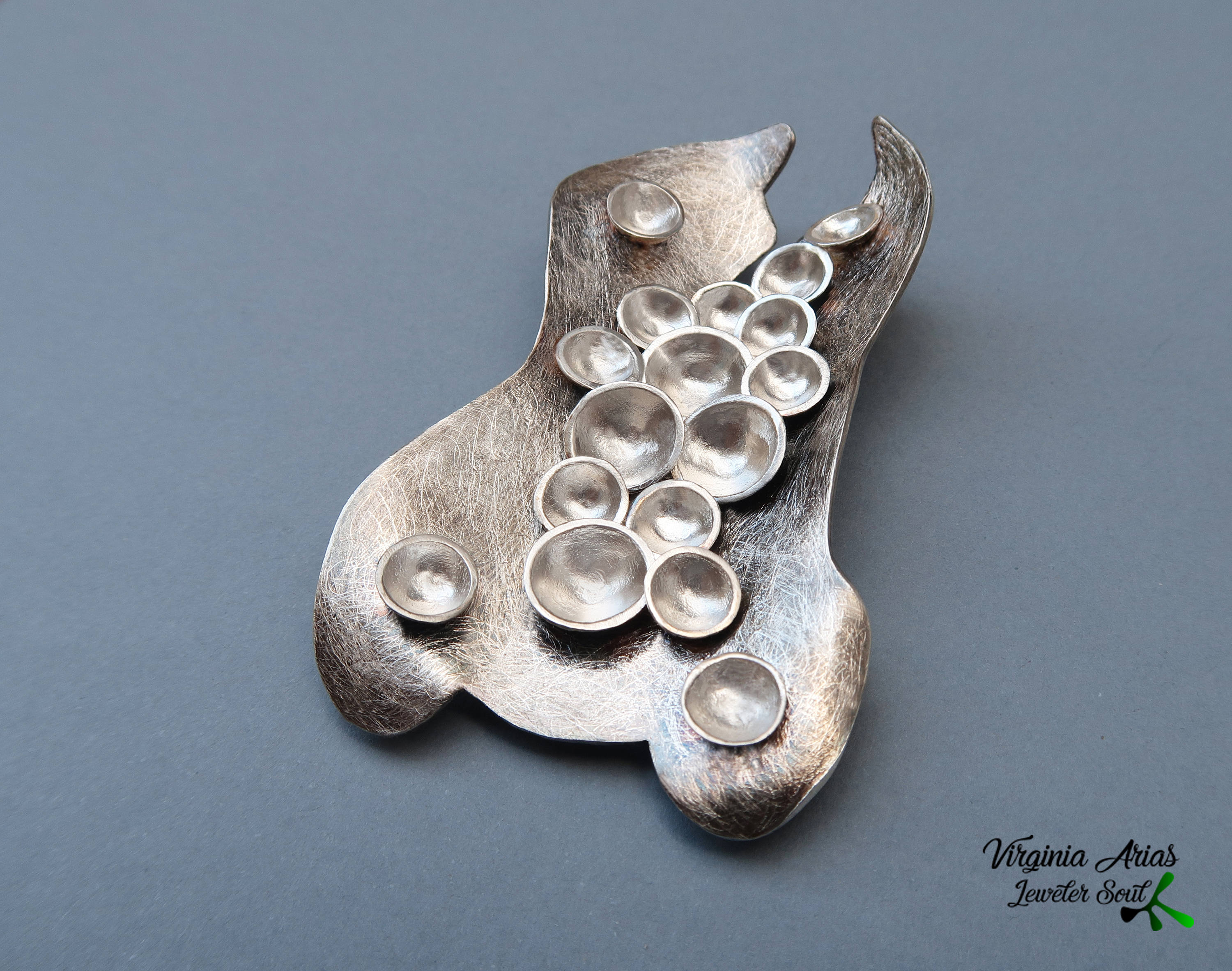 Contemporary Sterling Silver Brooch Modern Art Jewelry | Etsy