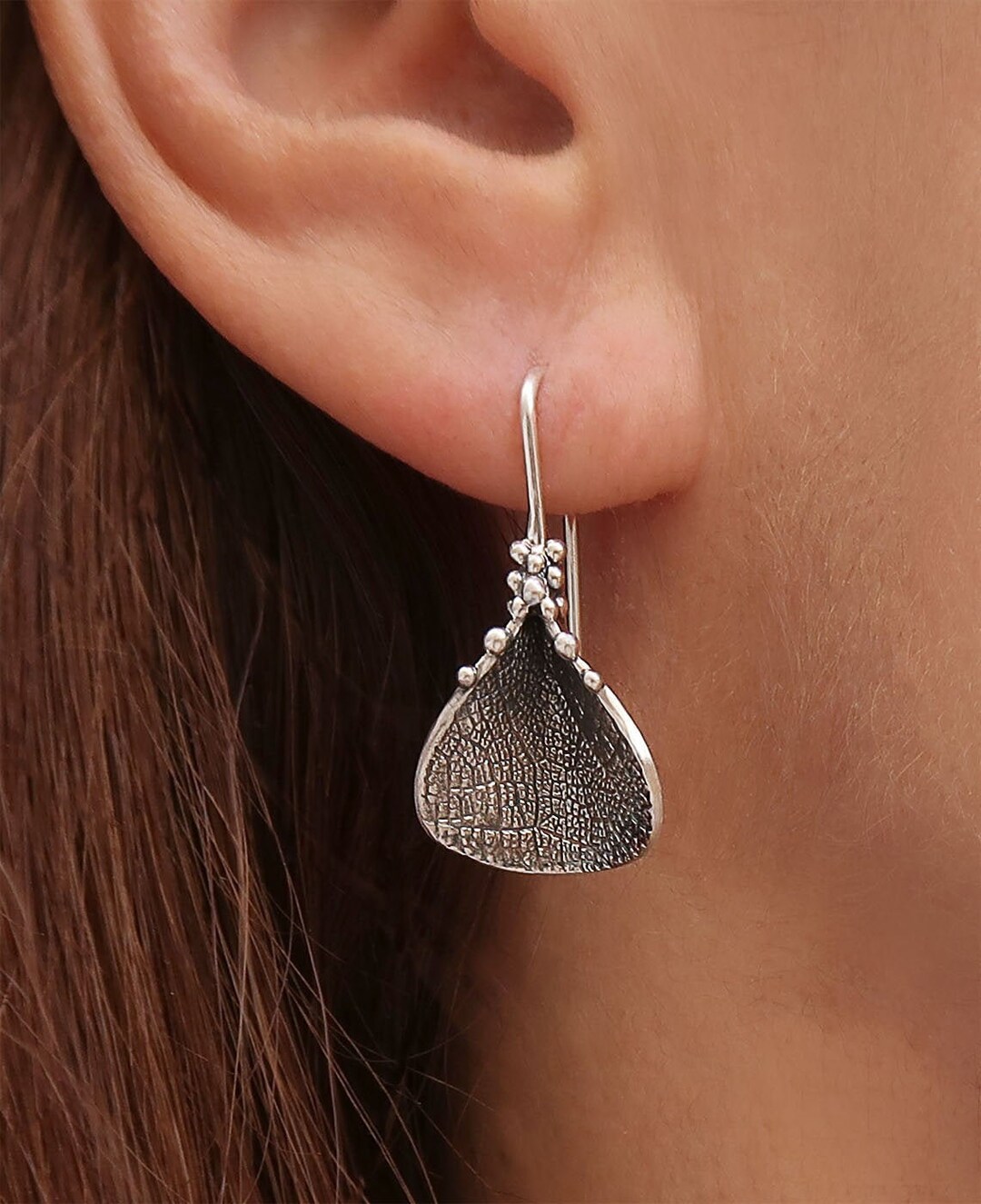 Woodland Leaf Earrings Silver Leaf Earrings, Nature Inspiration Gift ...