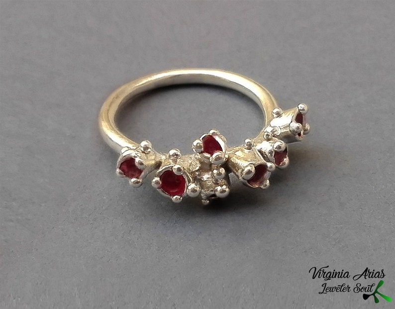 Red Coral Ring Sterling Silver Red Ring - Etsy