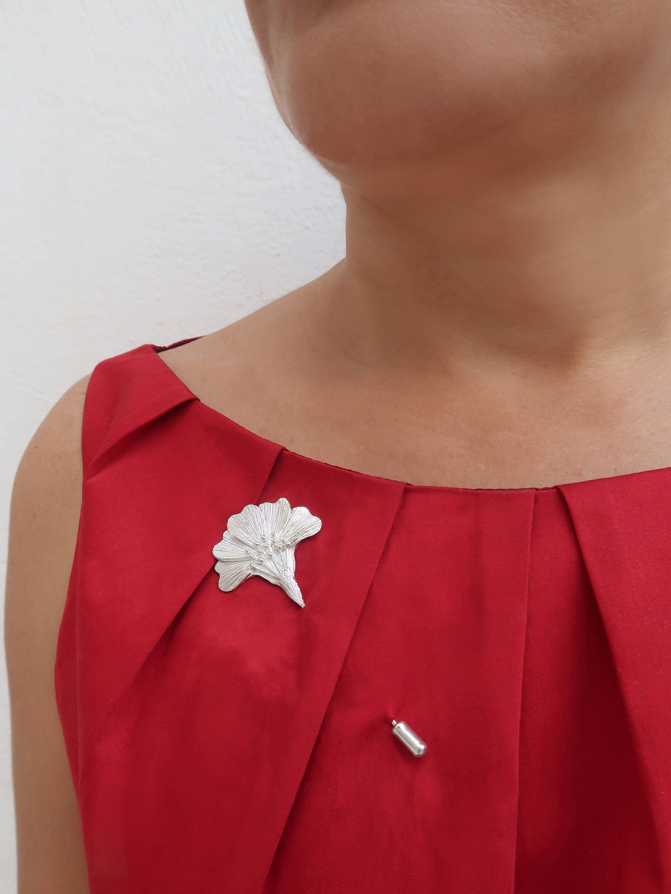 Silver Flower Brooch Flower Pin on Silver gift for women | Etsy