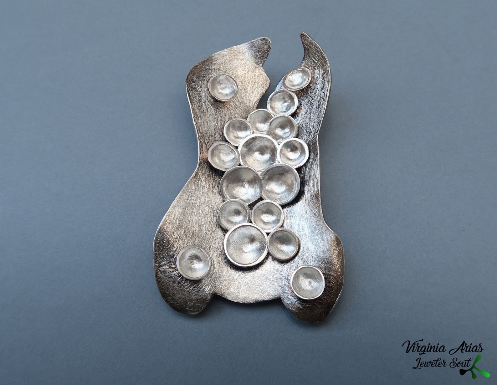 Contemporary Sterling Silver Brooch Modern Art Jewelry - Etsy
