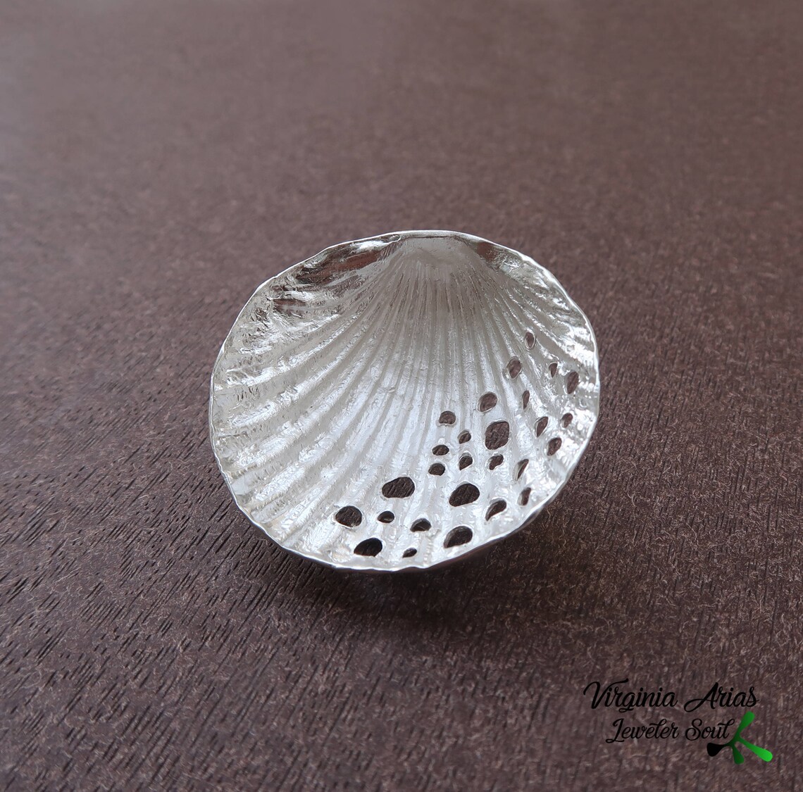 Shell Brooch Contemporary Silver Brooch - Etsy
