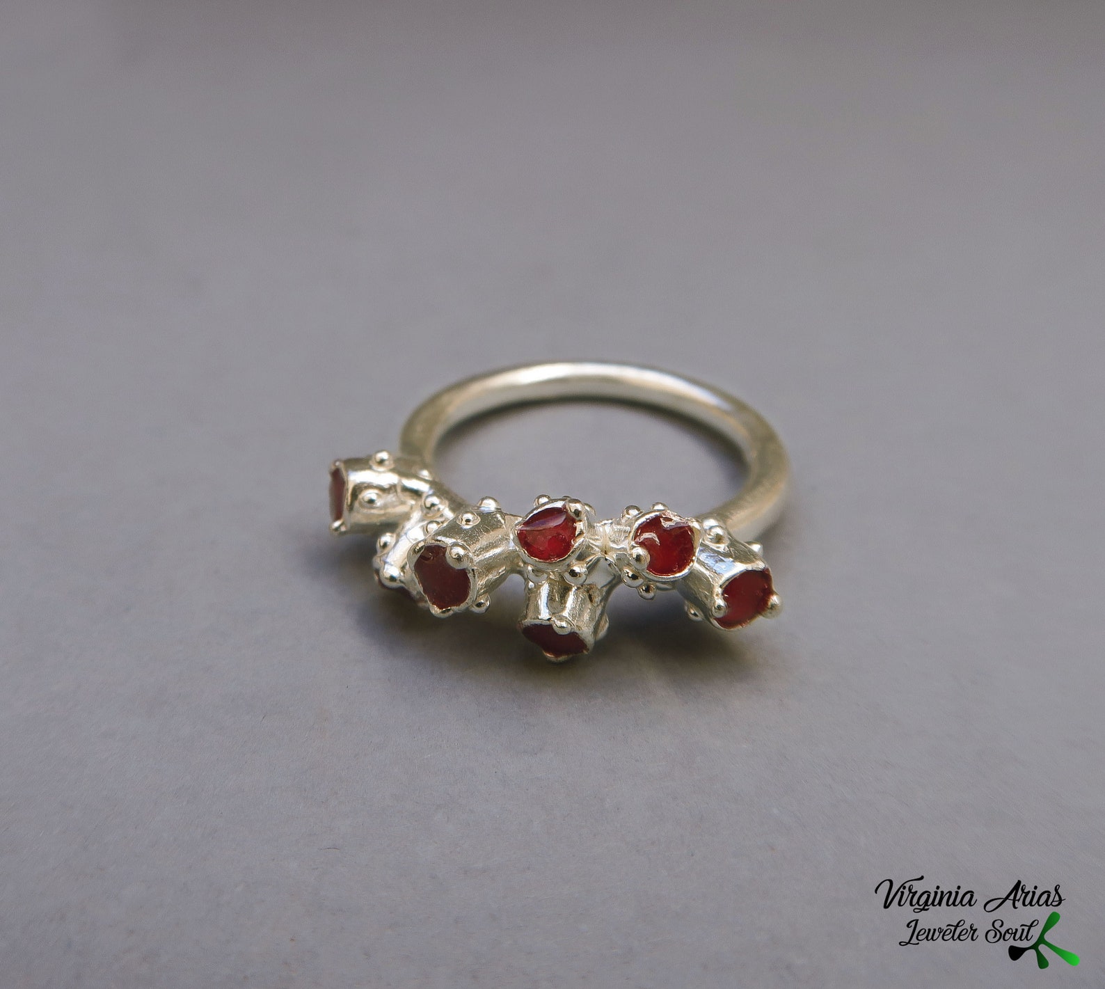 Red Coral Ring Sterling Silver Red Ring | Etsy