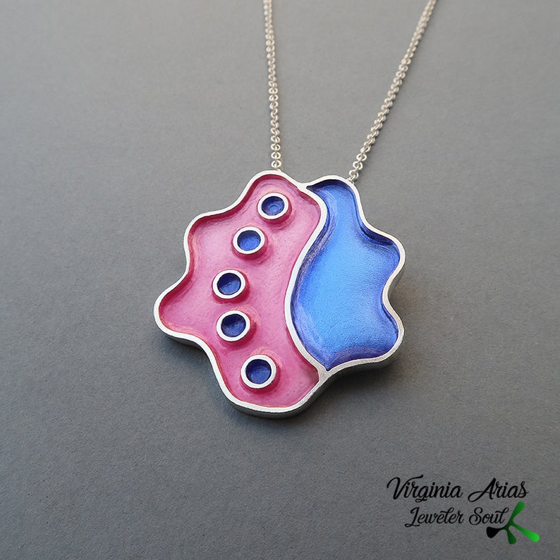 Gold Colorful Pendant Silver & Enamel Jewelry for Women Gift | Etsy