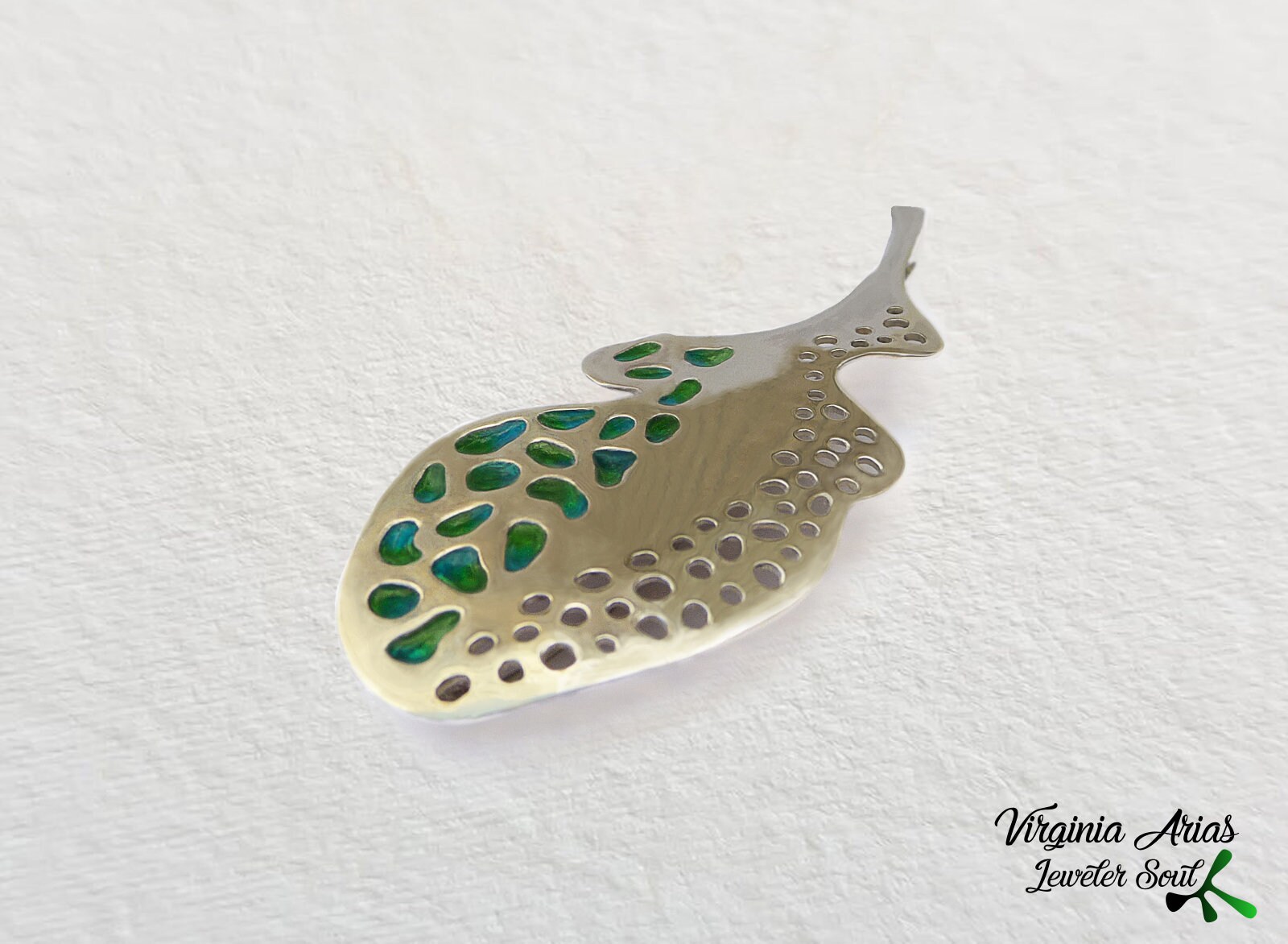 Leaf Brooch Sterling Silver Organic Brooch Contemporary - Etsy