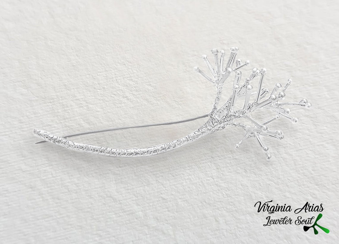 Silver Coral Tree Brooch Inspired by Nature - Etsy